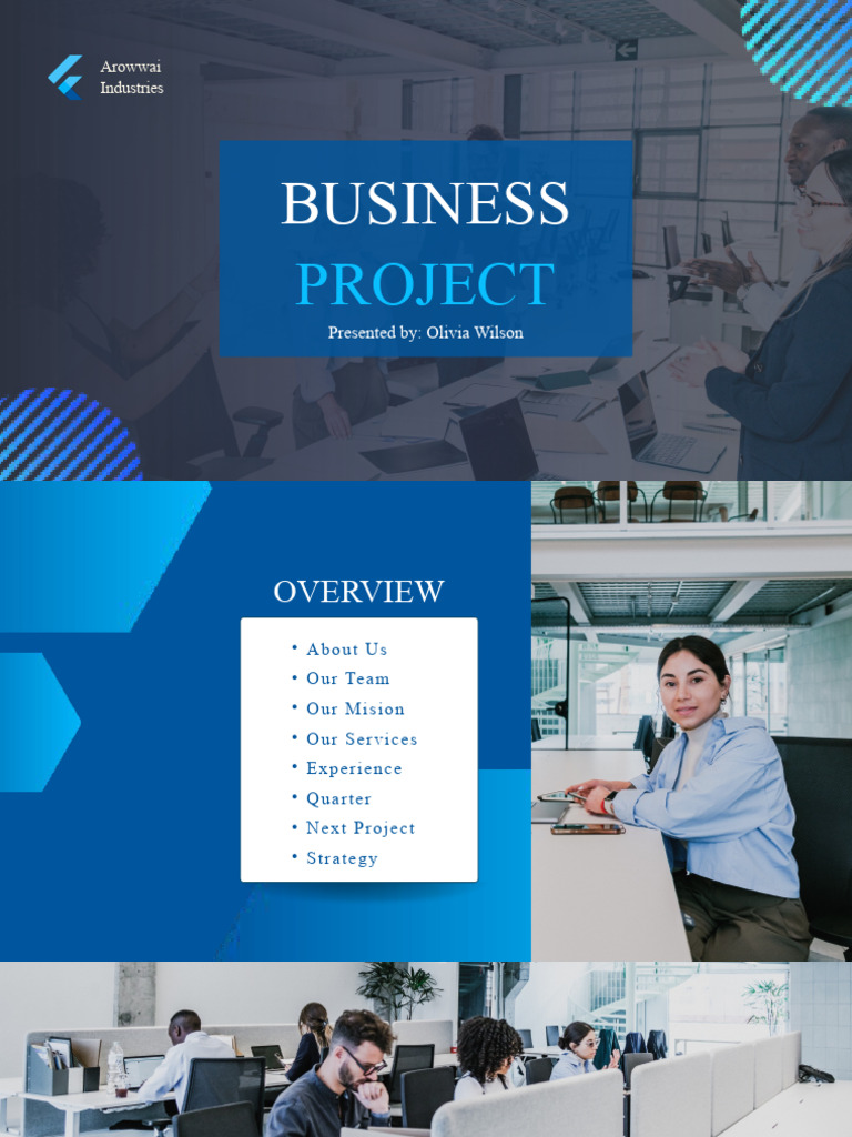 Blue Professional Modern Business Project Presentation | PDF