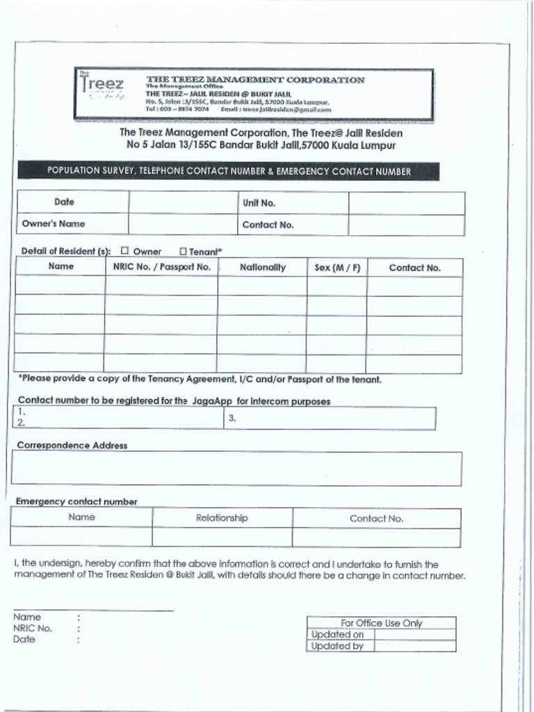Population Survey Form | PDF
