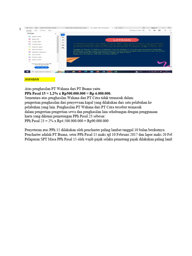 4583 4a66 8aa3 Efea08ae44ac - Jawaban Latihan Soal Pertemuan 1 7 | PDF