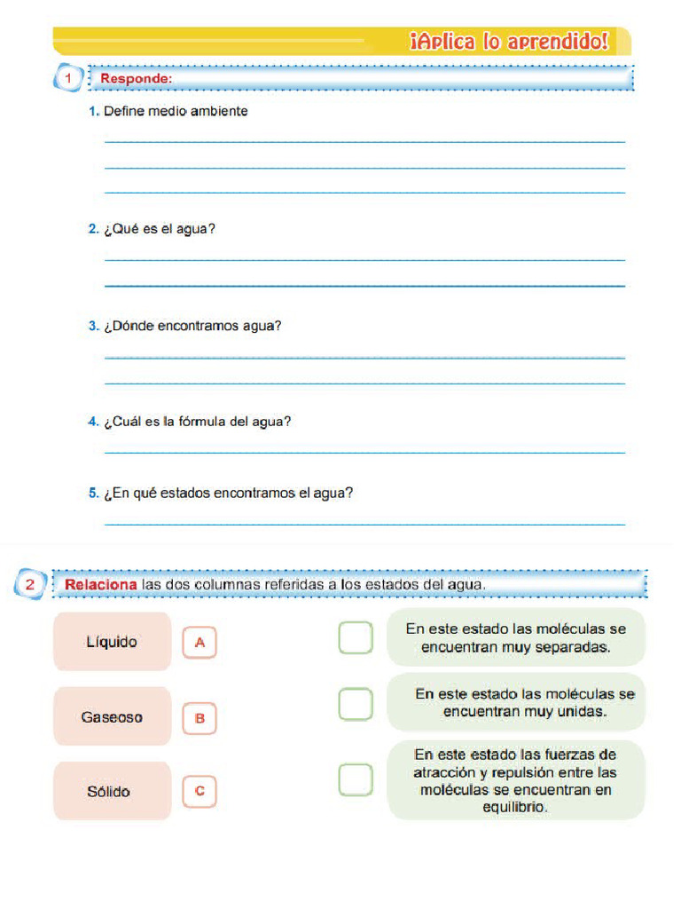 fichas del agua | PDF