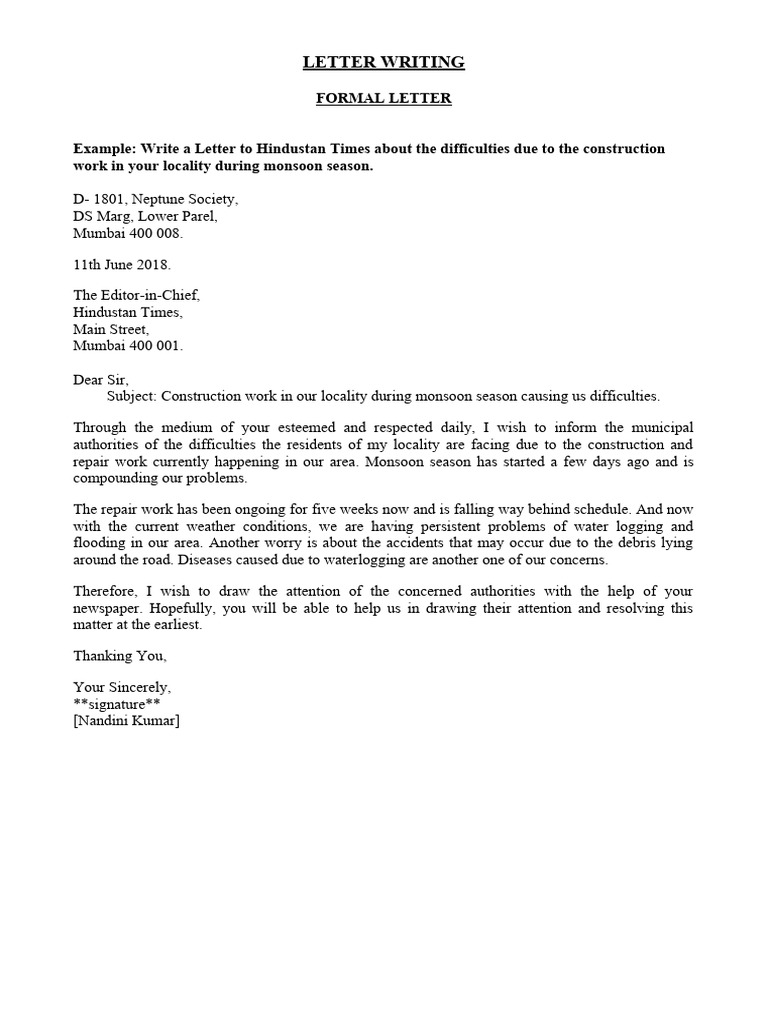 (Letter Writing 2 )Unit 4 | PDF