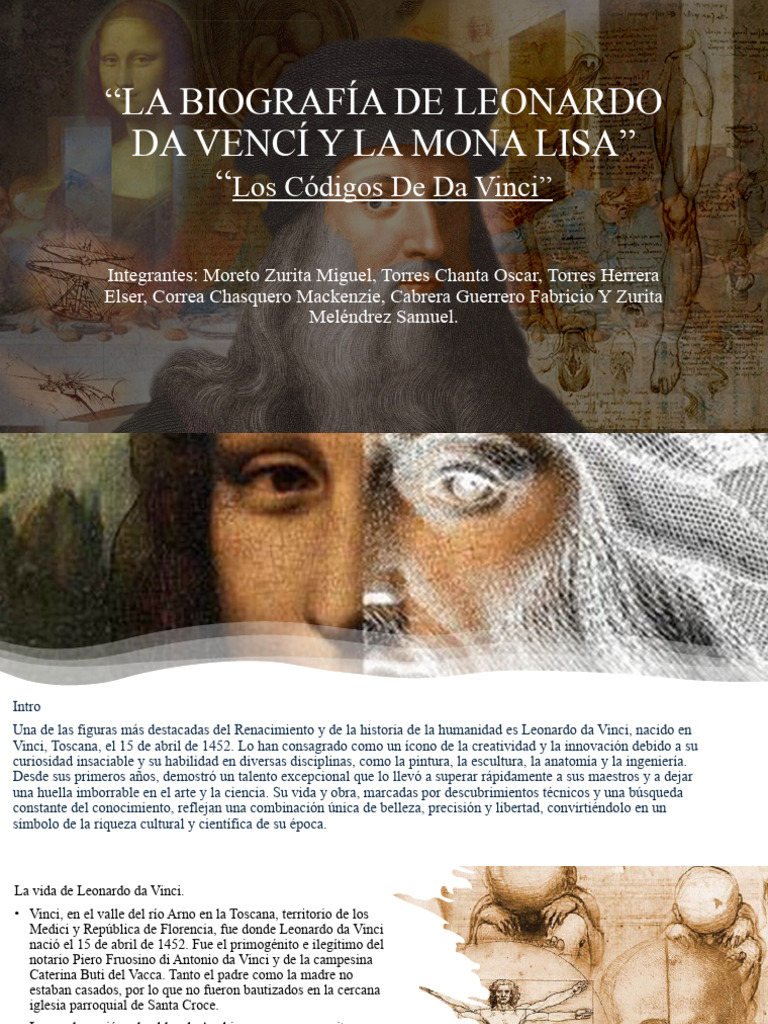 La Biografía de Leonardo Da Vencí y | Descargar gratis PDF | Leonardo ...
