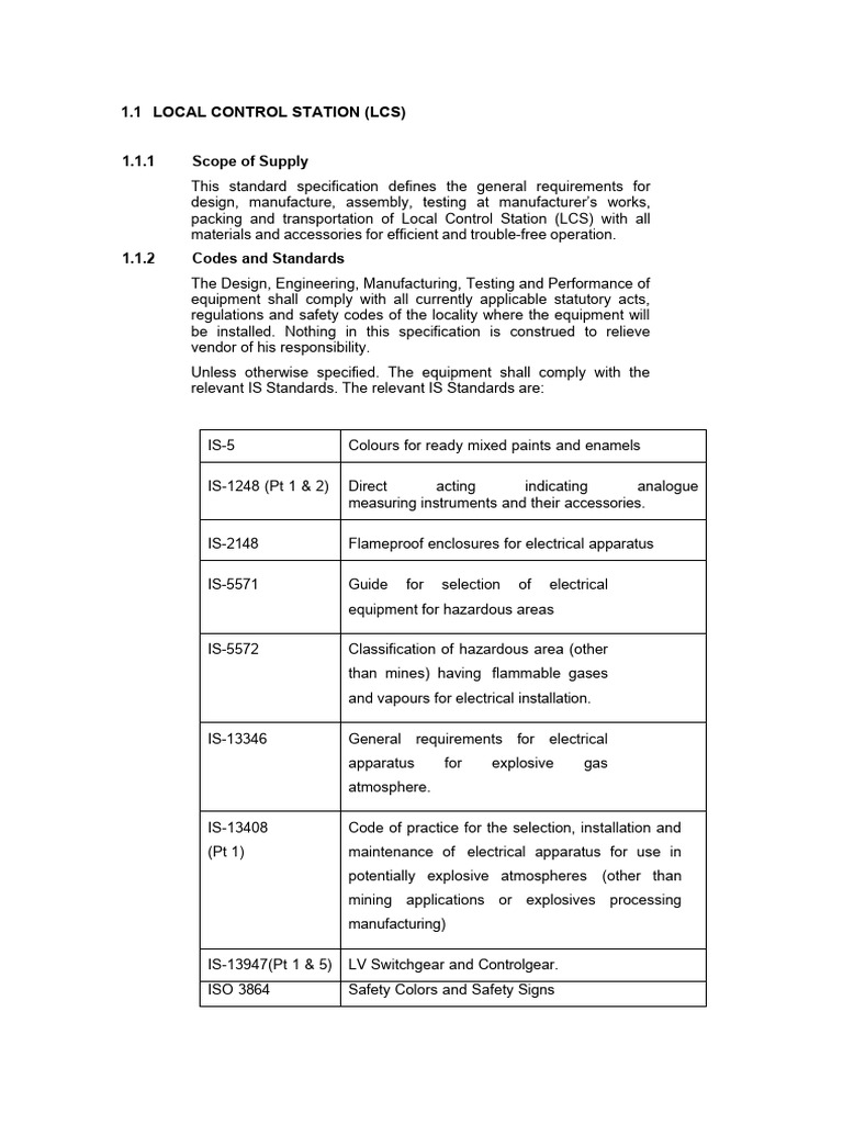 LOCAL CONTROL STATION | PDF | Electrical Wiring | Switch