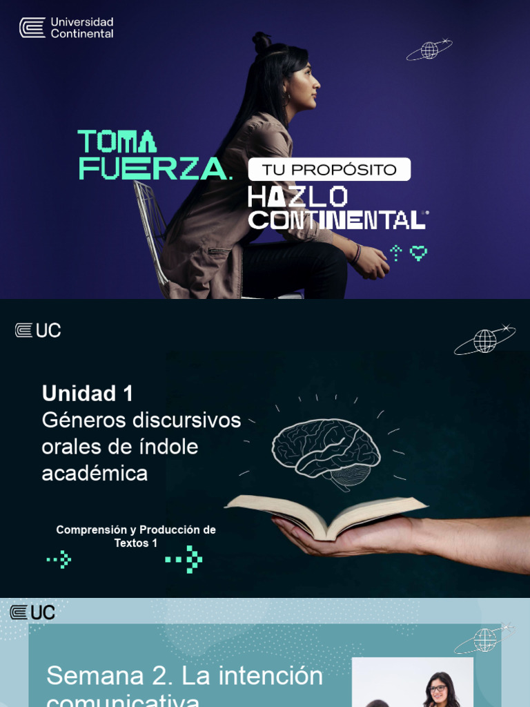 Semana 2. Géneros Discursivos Orales La Intención Comunicativa y La ...
