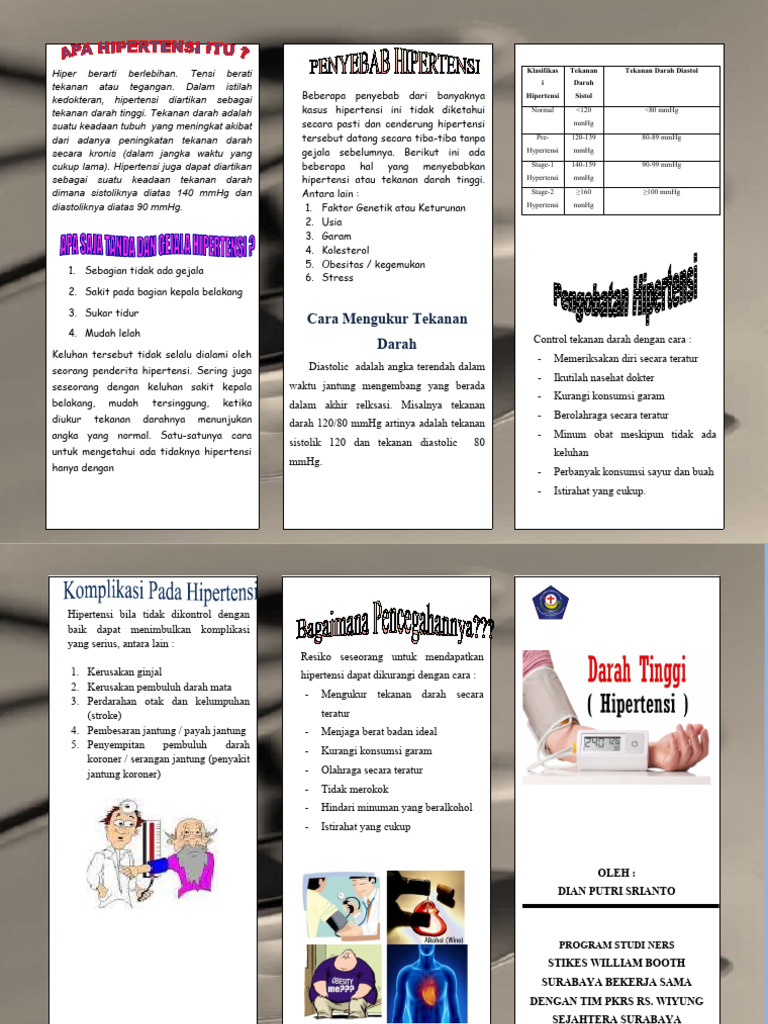 Leaflet Hipertensi | PDF