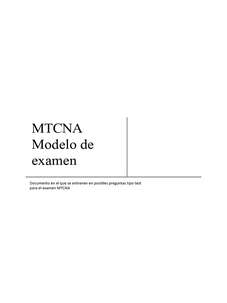 Mtcna-Test Es - 2024 | PDF | Dirección IP | Enrutador (Computación)