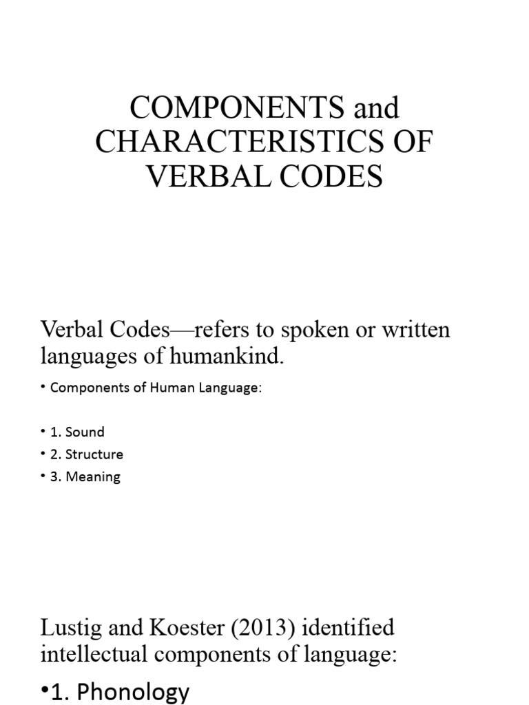 Verbal Codes and Non Verbal Codes Day 4 | PDF | Word | Semantics
