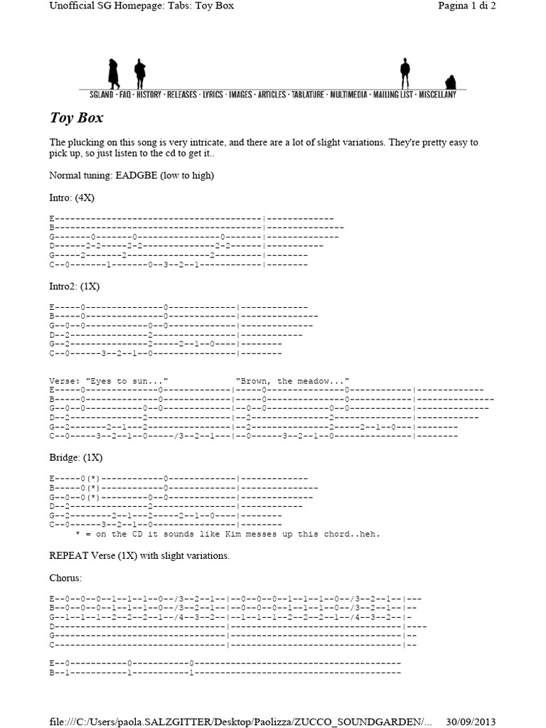 Toy Box | PDF | Song Structure | Song Forms