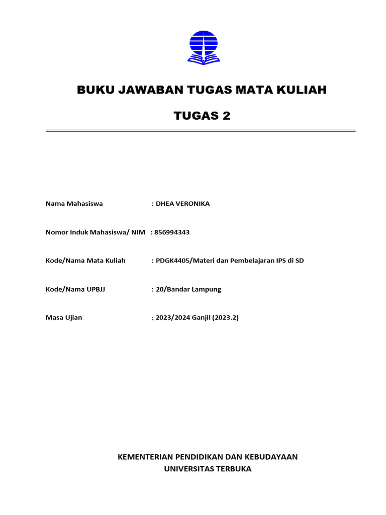 Pdgk4405ips - Tugas 2 Dhea Veronika | PDF | Karier & Perkembangan