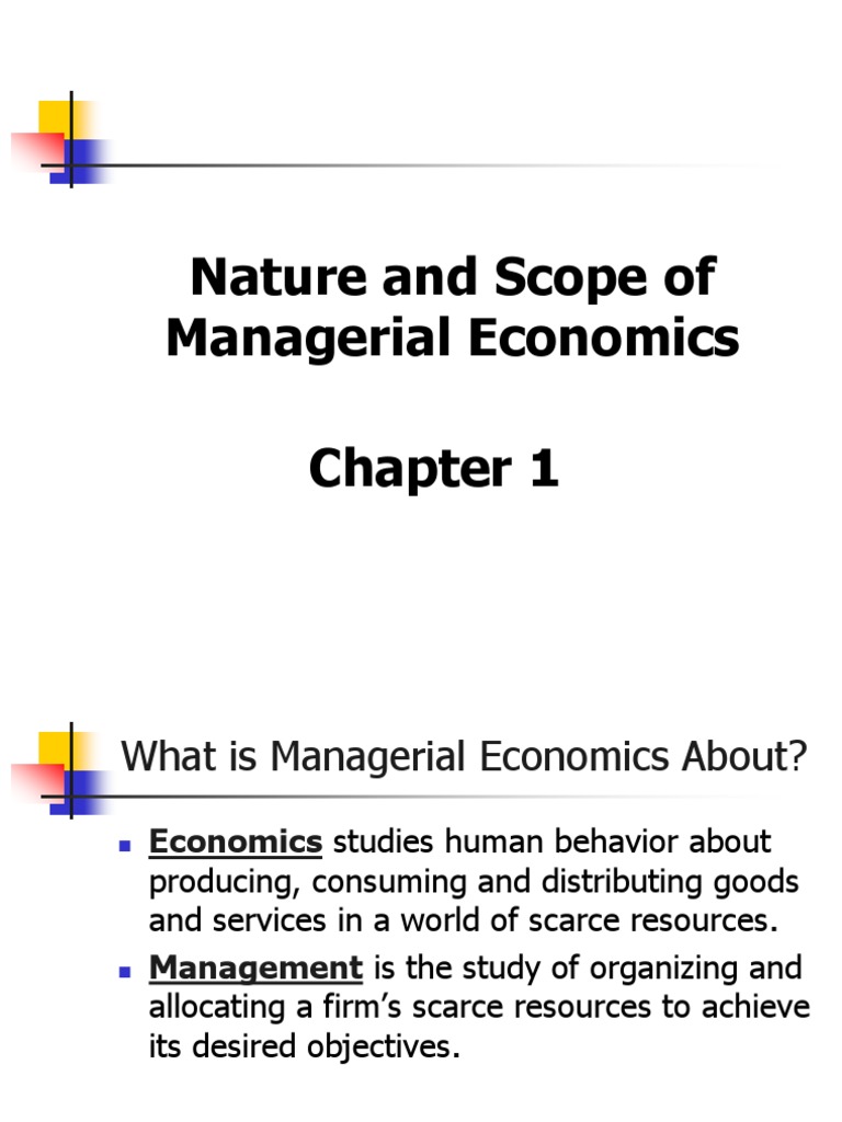 Chapter Nature and Scope of Managerial Economics | PDF | Economics ...