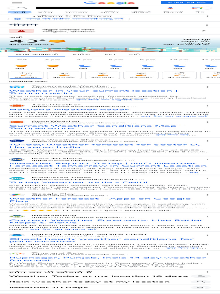 Weather Today at My Location - Google Search | PDF | Forecasting | Weather