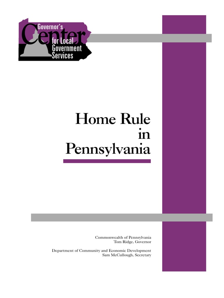 Center: Home Rule in Pennsylvania | PDF | Elections | Voting