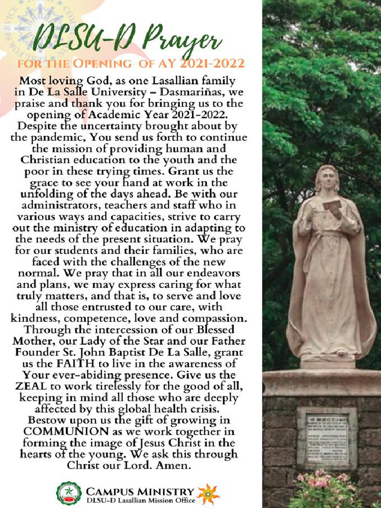 DLSU-D-prayer | PDF