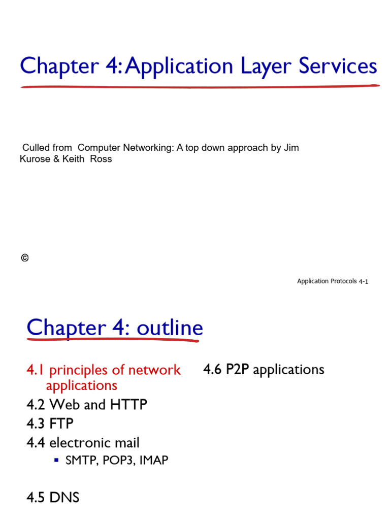 Chapter 4 Application Layer Services[1] | PDF | File Transfer Protocol | Domain Name System