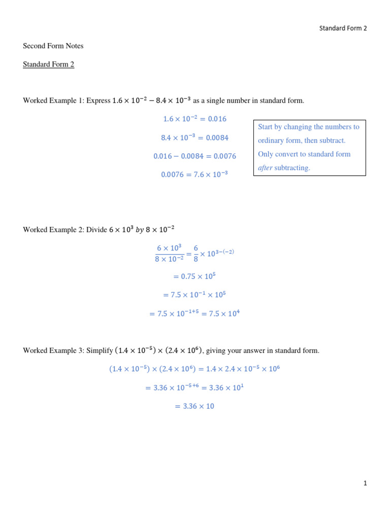 Standard Form 2 | PDF | Significant Figures | Mathematics