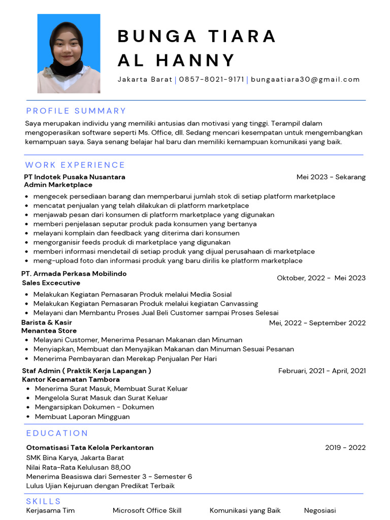 Profil Profesional dan Pengalaman Kerja di Marketplace | PDF | Bisnis