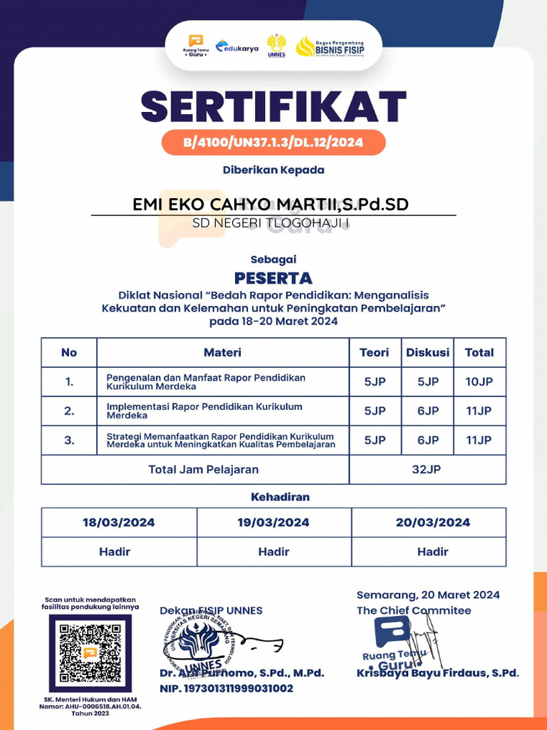 Sertifikat Ruang Temu Guru Emi (2) | PDF