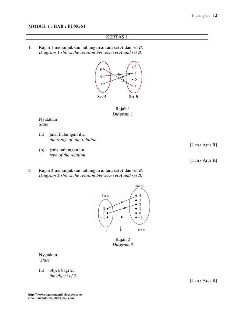 F4 - ADD MATH - Ujian Diagnostik | PDF