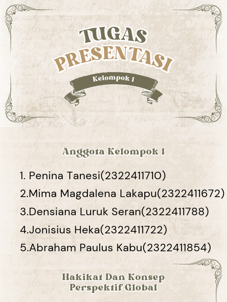 Presentasi Kelompok 1 | PDF