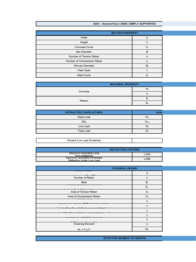 GROUP 5 - DEFLECTION CHECK | PDF | Young's Modulus | Concrete