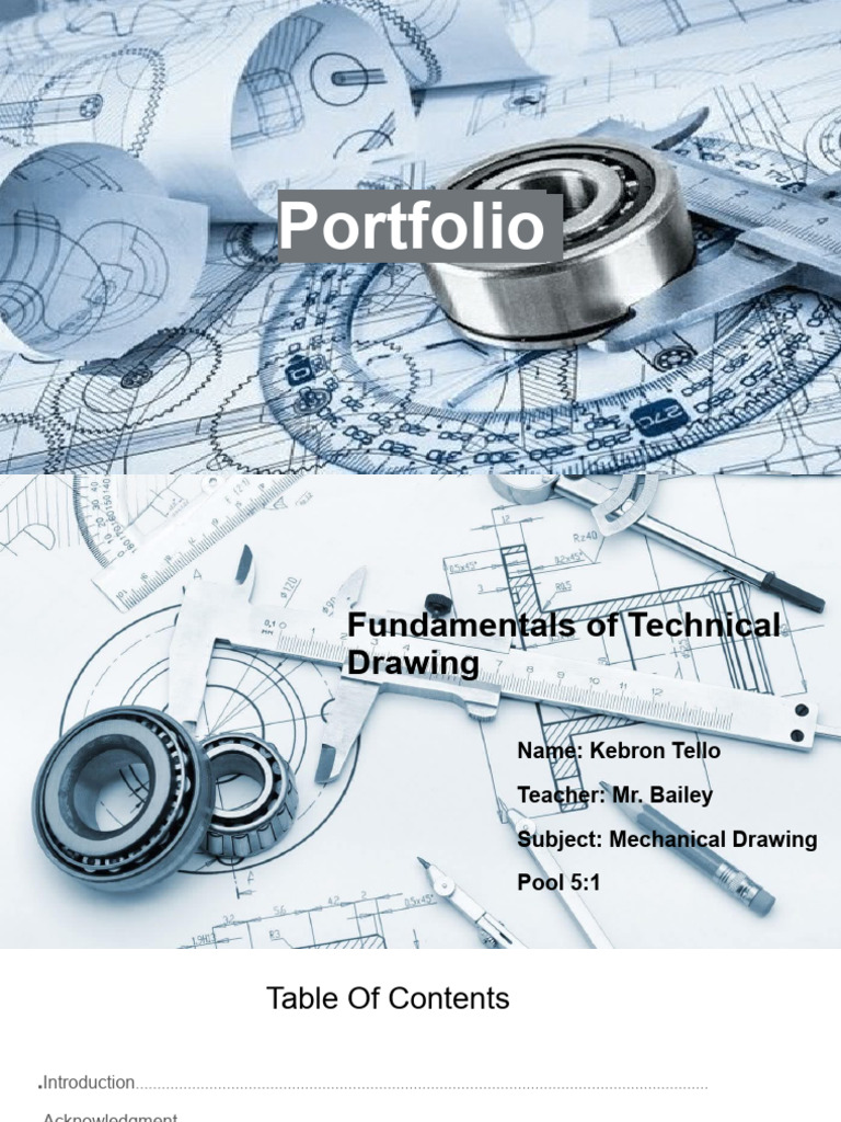Technical Drawing Portfolio Overview | PDF | Materials