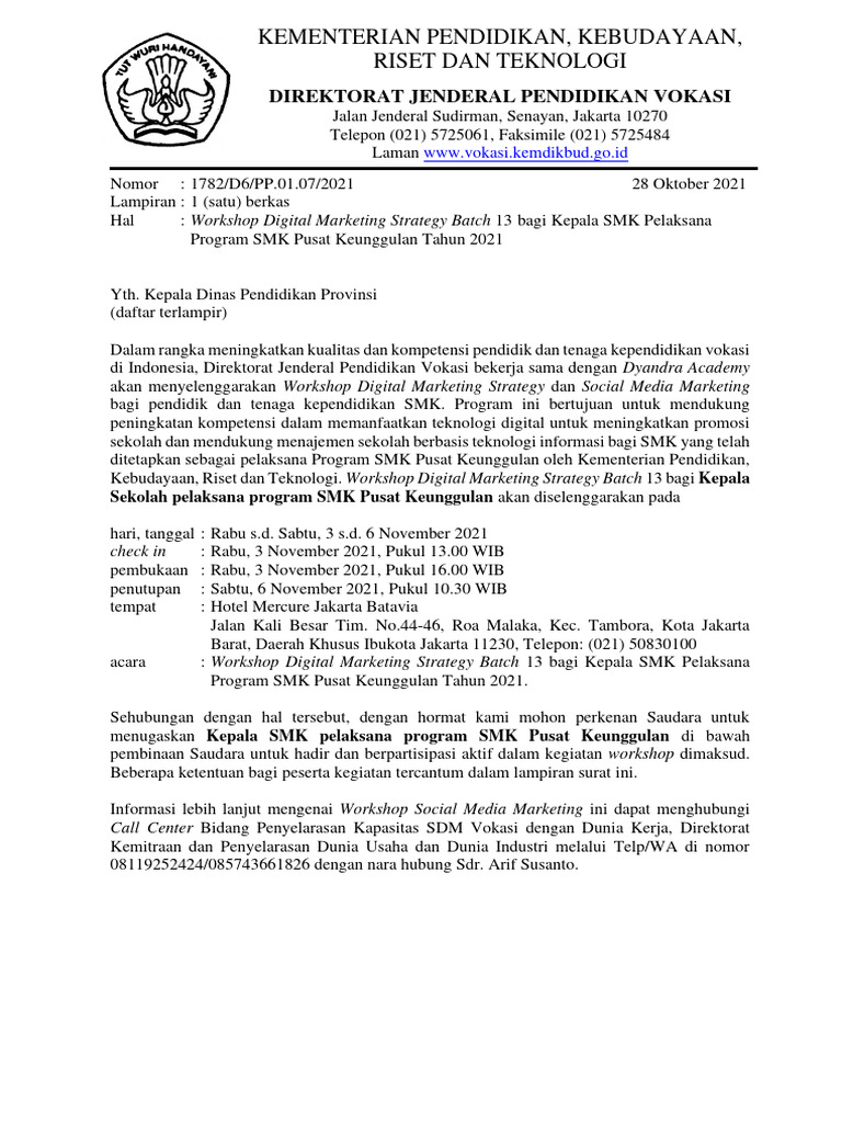 1782 - Und-Peserta-Batch13-Pelatihankasek-Dyandra | PDF