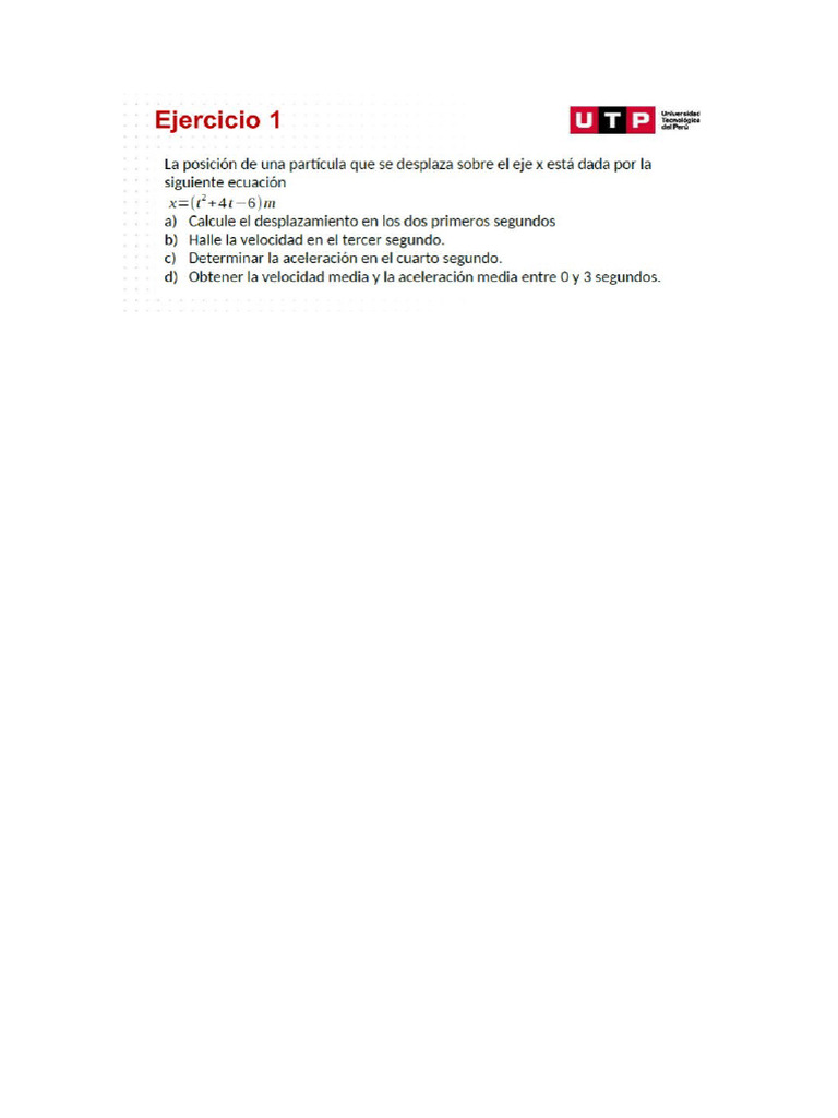 Tarea Cinematica 1 | PDF