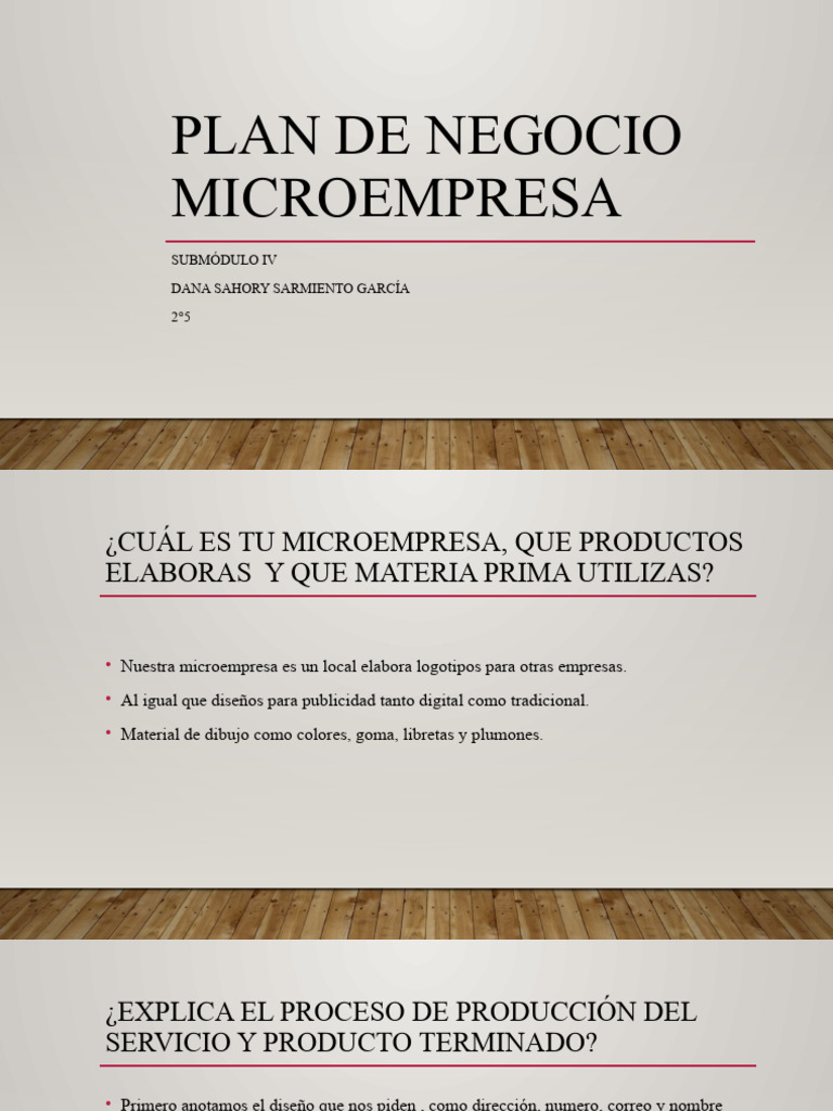Plan de Negocio Microempresa | PDF