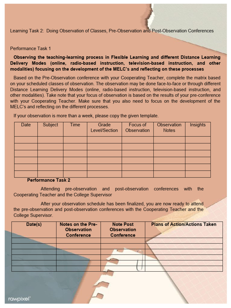 Learning Task 2 | PDF | Teachers | Learning