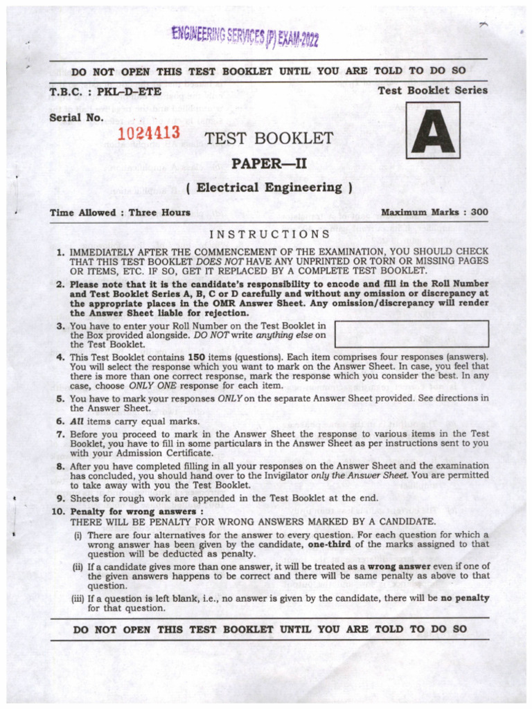 QP Esep 22 Paper II Electengg 210222 | PDF