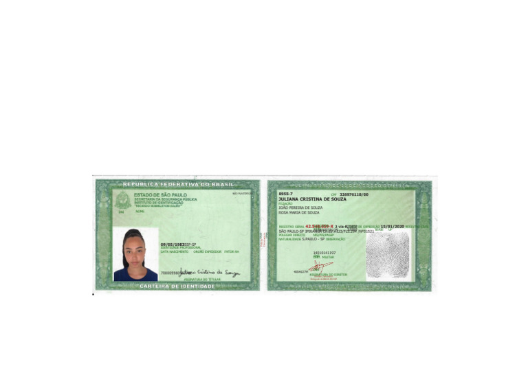 RG Editavel Copia 2 | PDF | Brasil | Documento