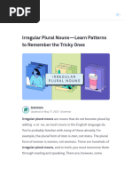 Irregular Plurals | PDF | Plural | Grammatical Number