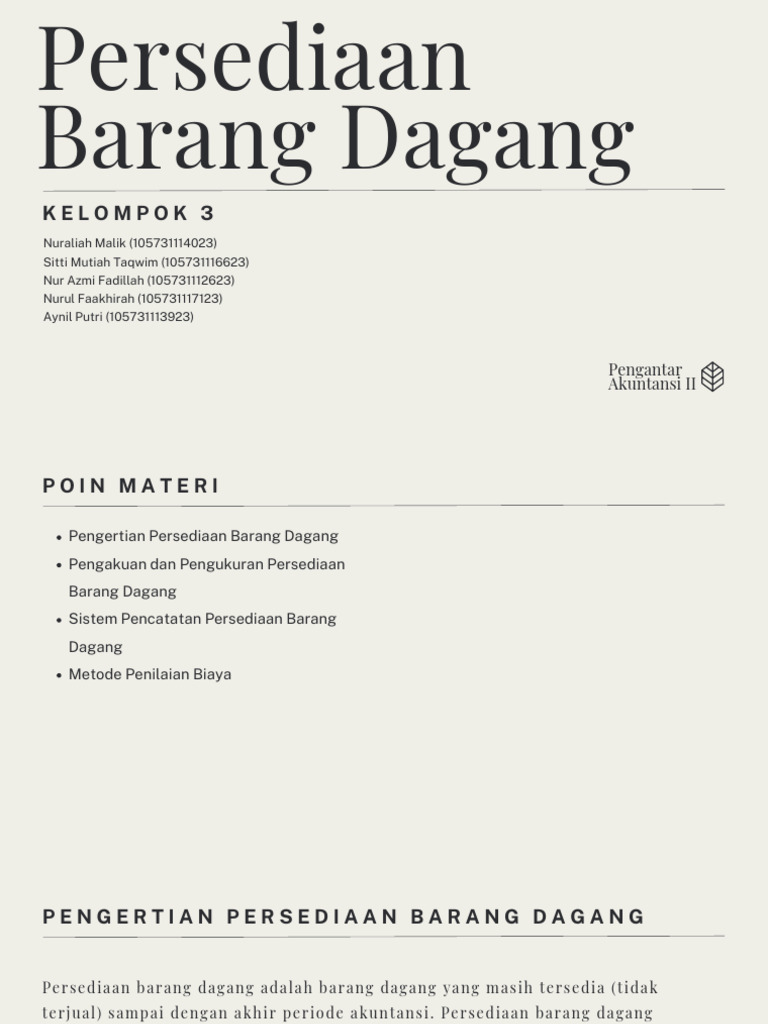 Pengantar Akuntansi Kelompok 3 | PDF