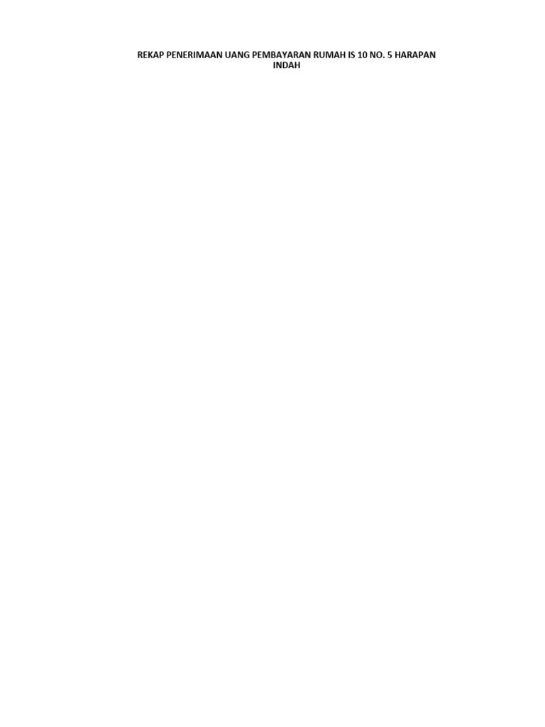 Rekap Pembayaran Cicilan Hutang | PDF | Griya & Taman