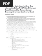 Materi Informatika Kelas 8 Semester 1 | PDF