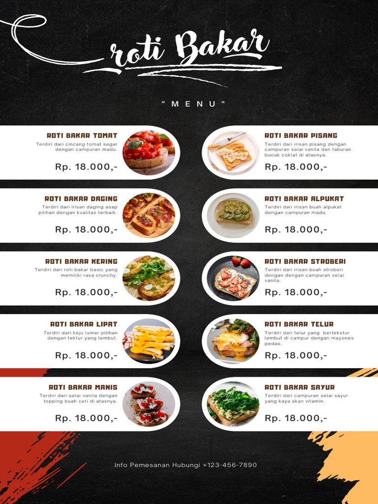 Menu Makanan Roti Bakar Sederhana Kreatif | PDF