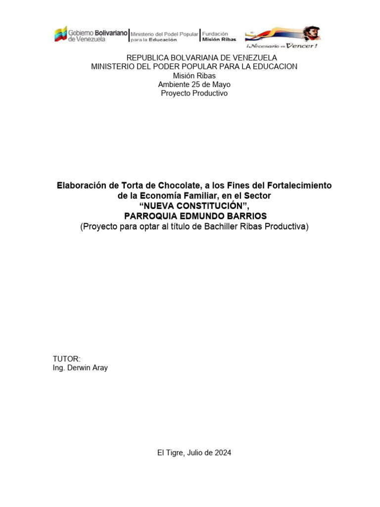 PROYECTO PASTELERIA Definitivo | PDF | Chocolate | Postres