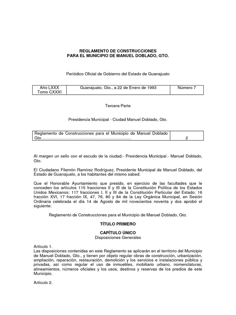 Reglamento de Construccion MD | PDF | edificio | México