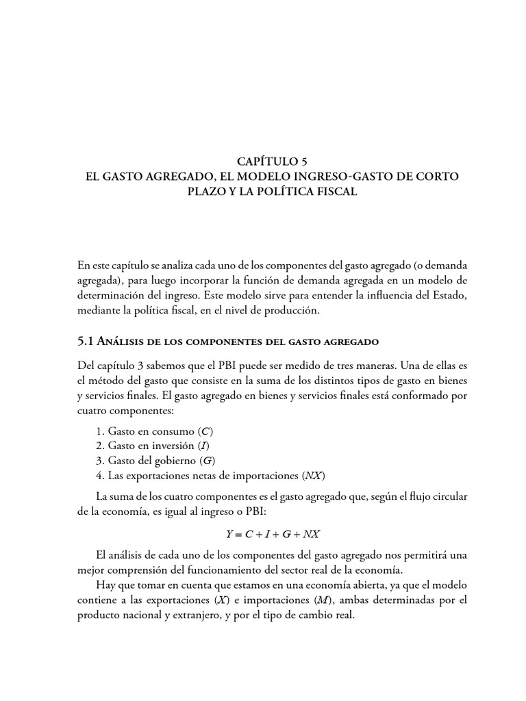 Análisis del Gasto Agregado y Política Fiscal | PDF | Tasas de interés ...