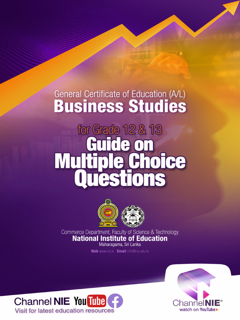 AL Business Studies Resource Book Guide For Multiple Choice Questions E ...