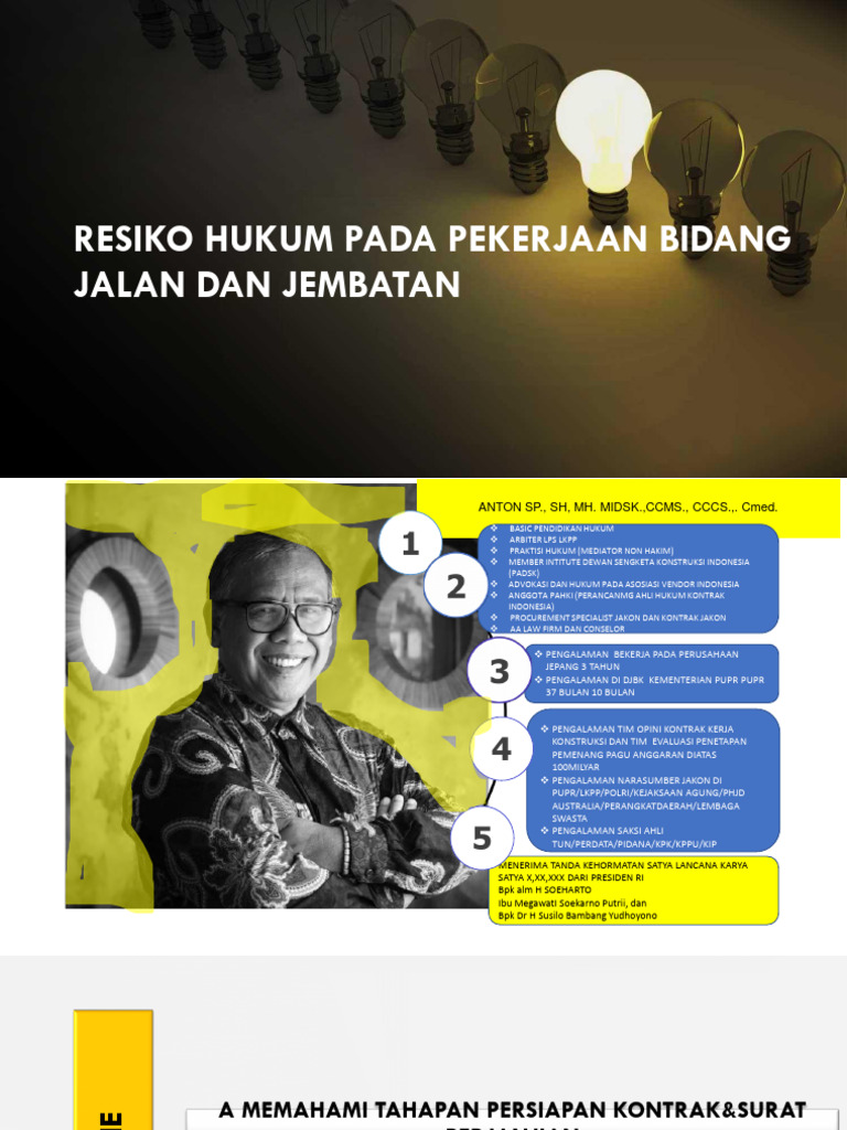 Risiko Hukum Pada Pekerjaan Bidang Jalan Dan Jembatan | PDF