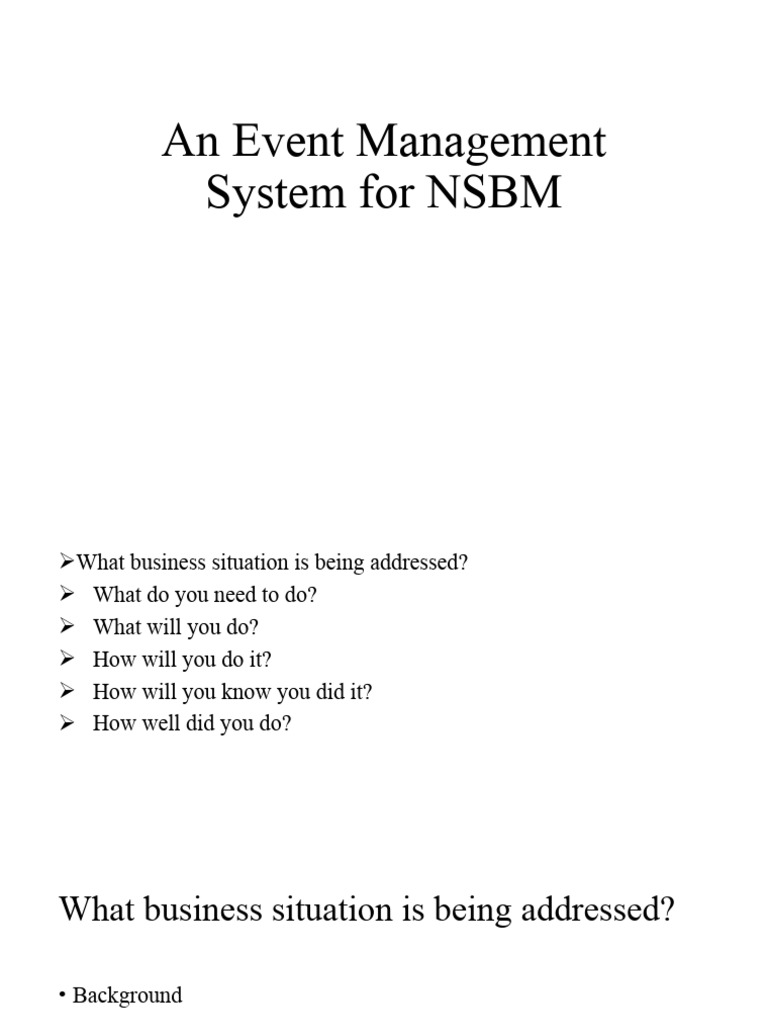 NSBM Event Management Solution | PDF | Software Development Process | Engineering
