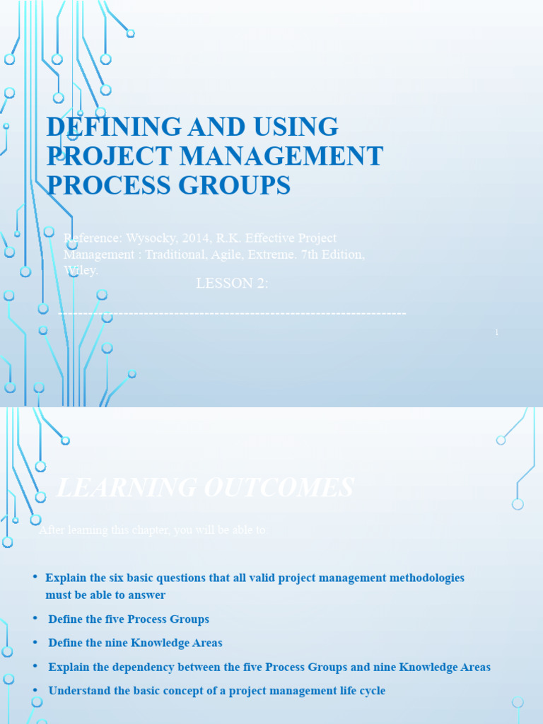 Lesson 3 - Process Groups - Knowledge Areas | Download Free PDF | Project Management | Cognition