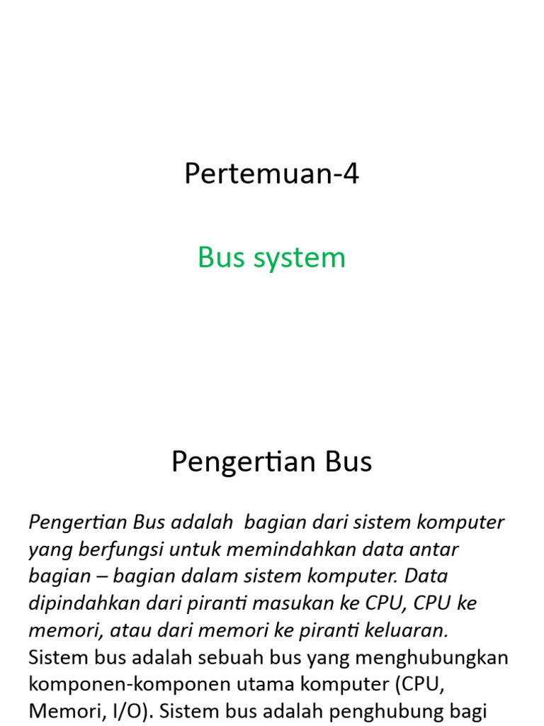 Pertemuan 4 Sistem Bus | PDF | Bisnis