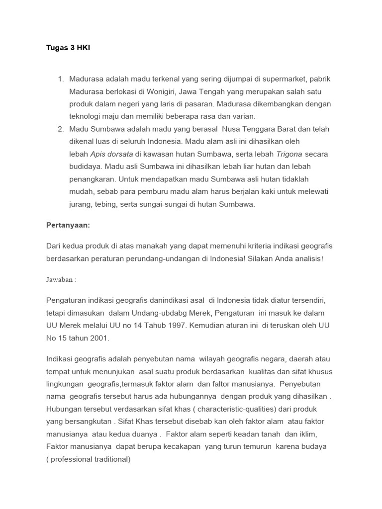 Tugas 3 HKI | PDF | Griya & Taman