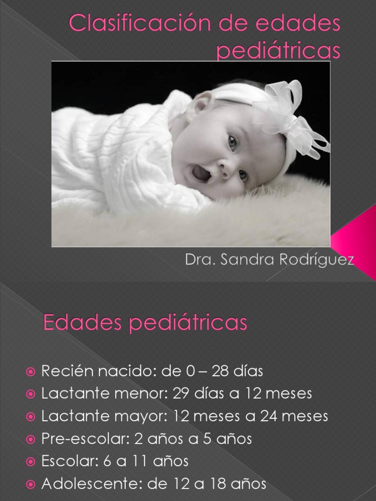 Clasificacion Edades Pediatricas | PDF | Pecho | Adolescencia