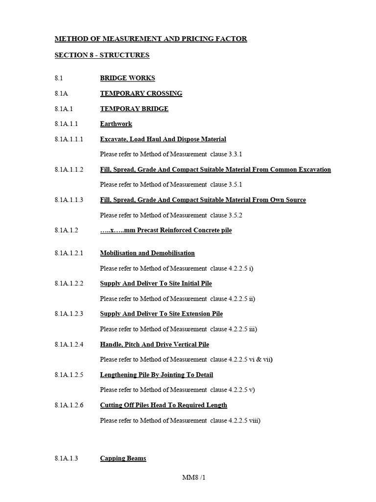 MOM (Section 8) - Structure 3may05 | PDF | Deep Foundation | Concrete