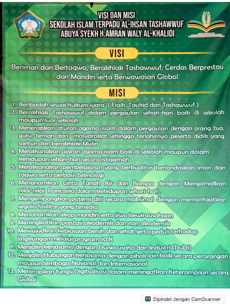 Visi Misi TK 2024 | PDF