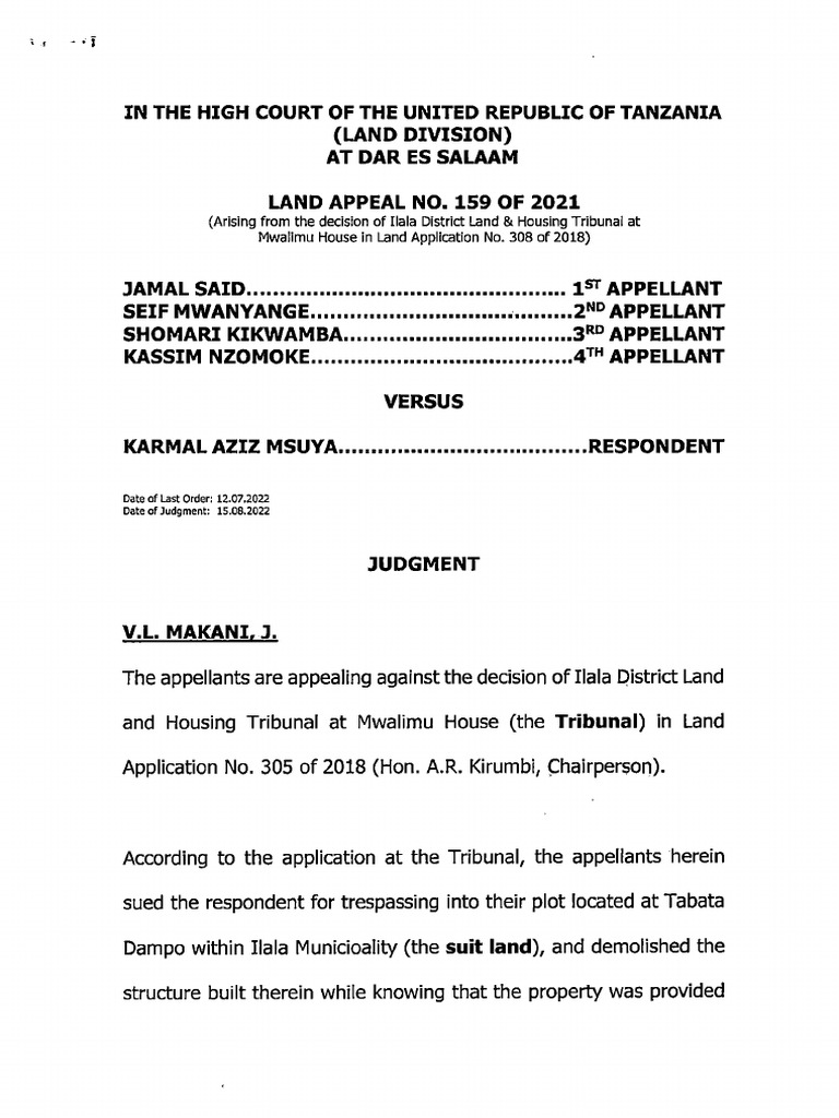 Appeal on Wakf Property Dispute | PDF | Judgment (Law) | Appeal