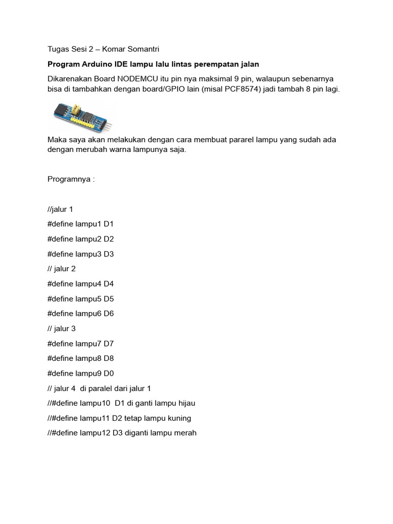 Tugas Sesi 2 Arduino | PDF